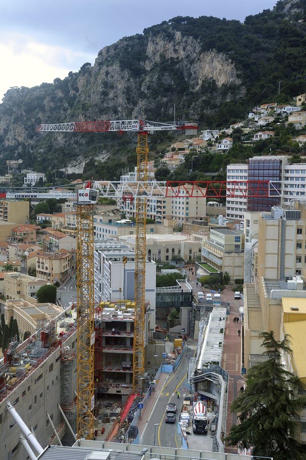 Aerial View of Monaco with Construction Work Editorial Stock Image ...