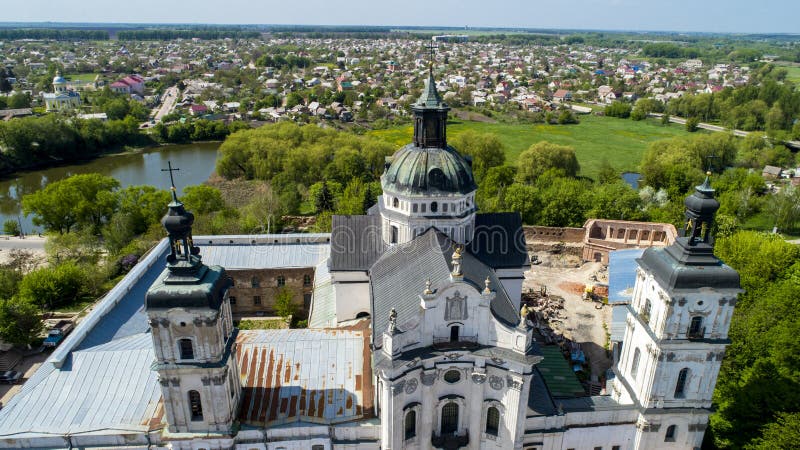 Aerial View of Monastery of the Bare Carmelites in Berdichev, Ukraine ...