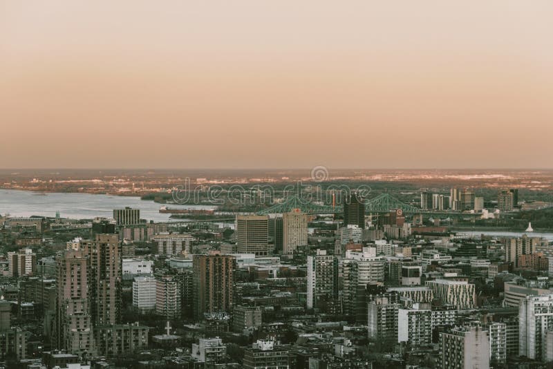 Montreal from the top 2 stock photo. Image of business - 99527914