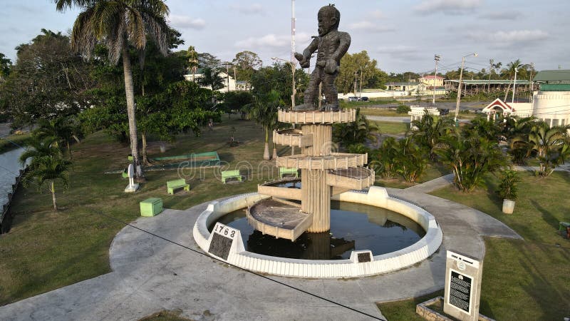 Aerial View of the 1763 Monument in Georgetown, Guyana. Editorial Image ...