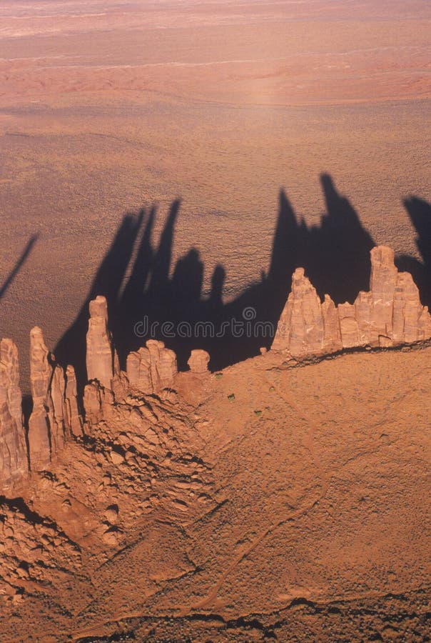 Aerial View of Monument Valley at Sunset Stock Photo - Image of ...