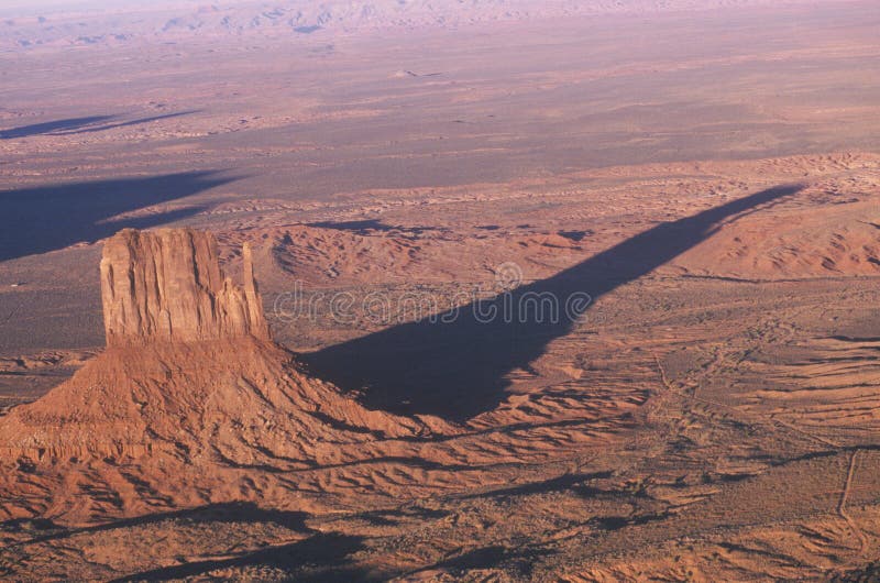 Aerial View of Monument Valley at Sunset, Arizona Stock Photo - Image ...