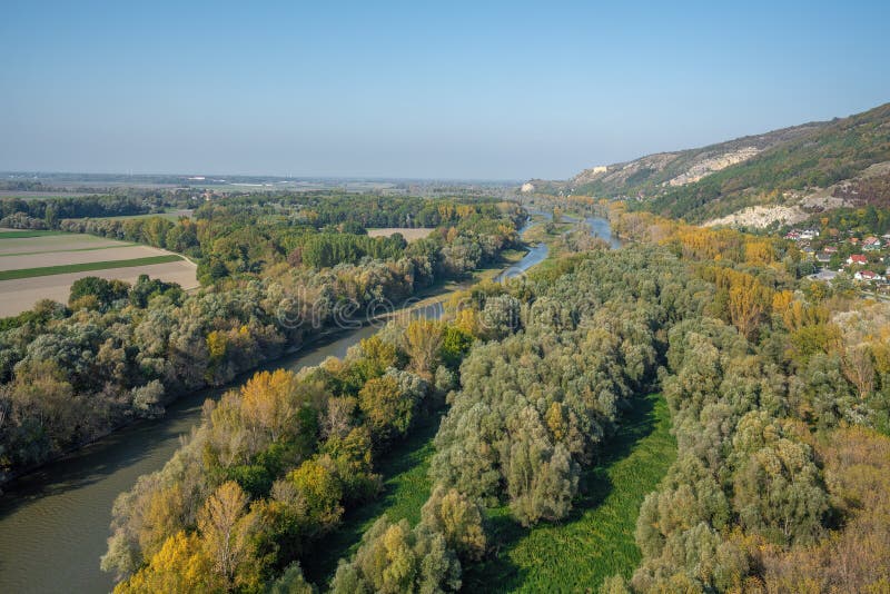 Aerial View of Morava River at Devin - Bratislava, Slovakia Stock Photo ...