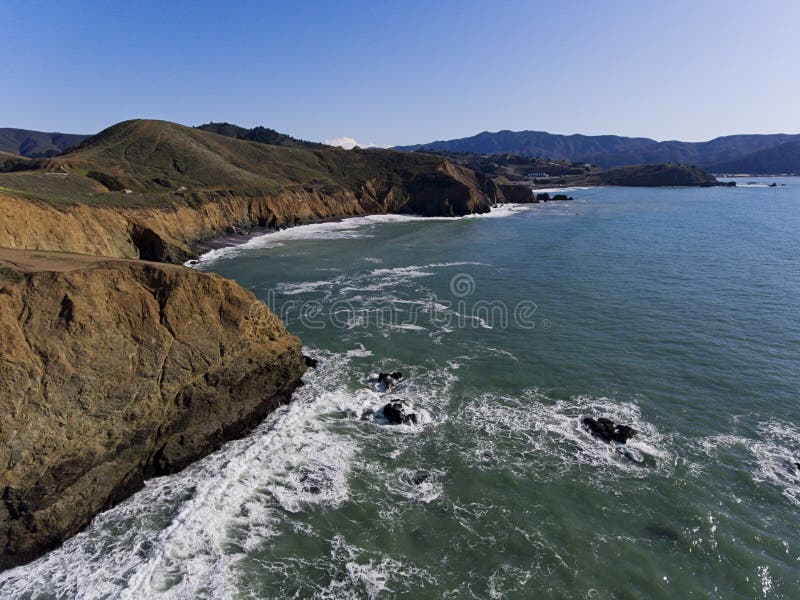 Mori Point Cliffs in Pacifica, California. Stock Photo - Image of ...
