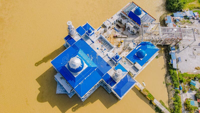Aerial View Mosque Under Construction Stock Photo - Image of view ...