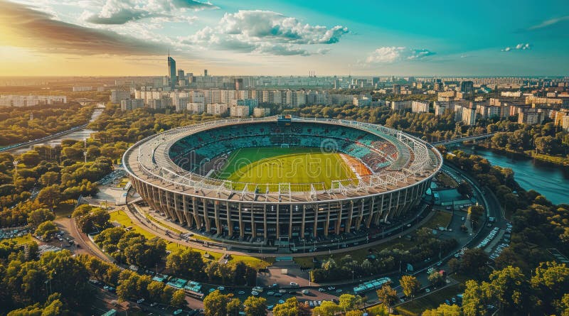 An Aerial View of the Most Beautiful Stadium Stock Illustration ... An Aerial View of the Most Beautiful Stadium Stock Illustration ...