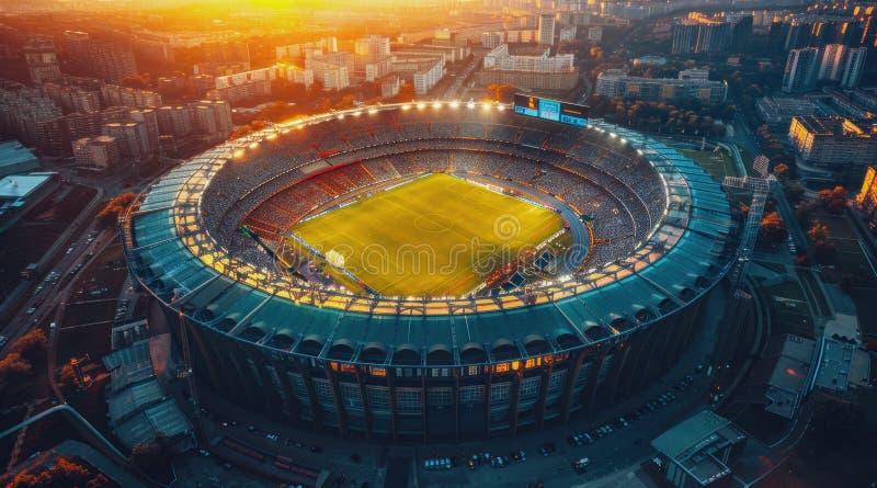 An Aerial View of the Most Beautiful Stadium Stock Illustration ... An Aerial View of the Most Beautiful Stadium Stock Illustration ...