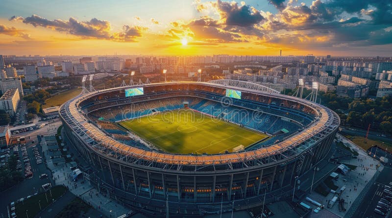 An Aerial View of the Most Beautiful Stadium Stock Illustration ... An Aerial View of the Most Beautiful Stadium Stock Illustration ...