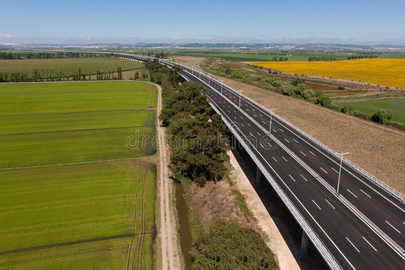 Aerial view of motorway stock image. Image of speed, asphalt - 25643057