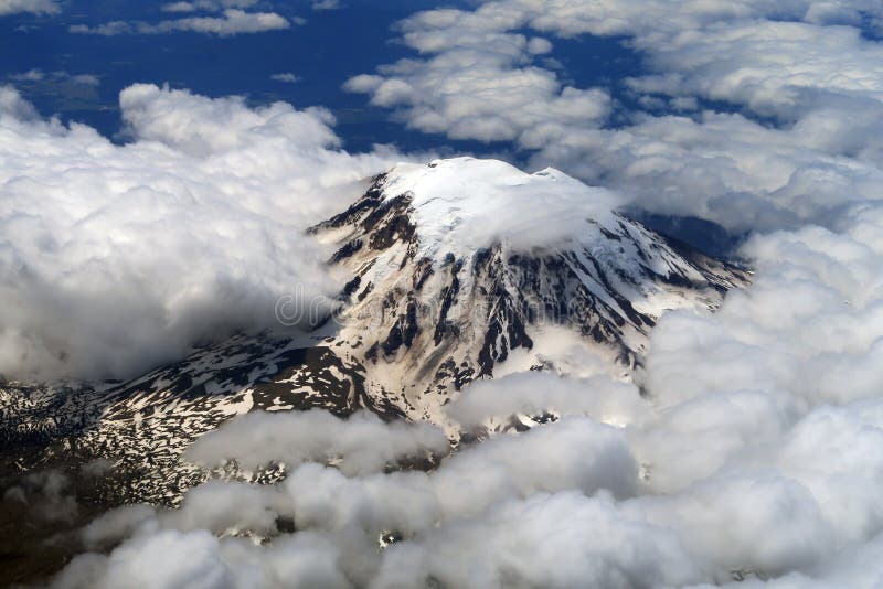 Aerial View of Mount Adams, Washington State. Stock Photo - Image of ...