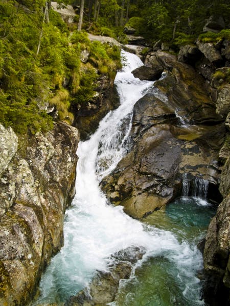 Aerial View on the Mountain Brook Stock Image - Image of calm, creek ...