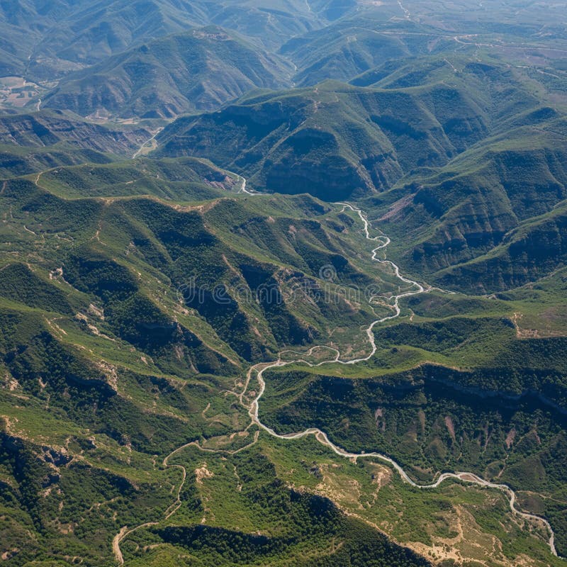 Aerial View of a Mountain Range with Undulating, Forest-covered Peaks ...