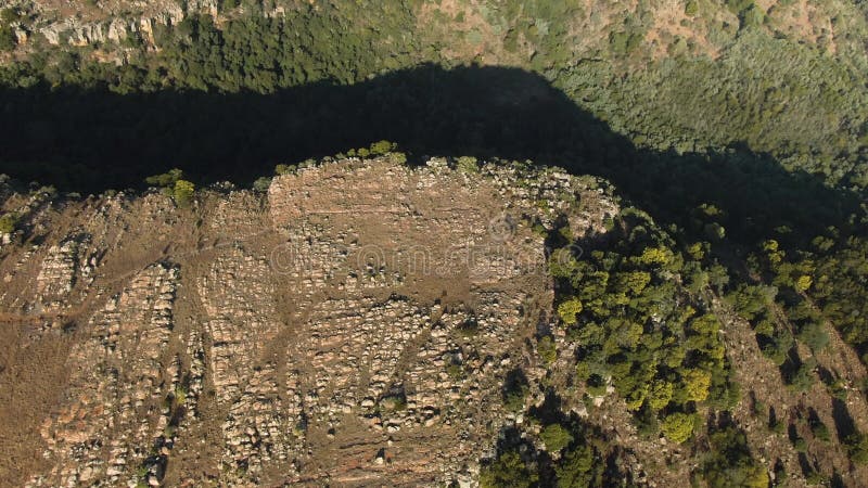 Aerial View of a Mountain Ridge Cliff Drop Stock Footage - Video of ...