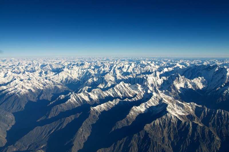 Aerial View of the Mountains Stock Photo - Image of snow, neige: 16266370