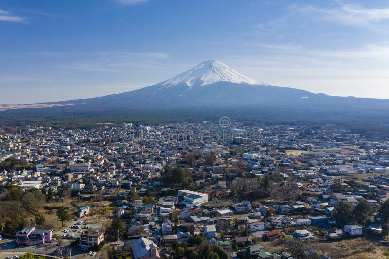Aerial View of Mt Fuji in Japan Stock Image - Image of majestic, season ...