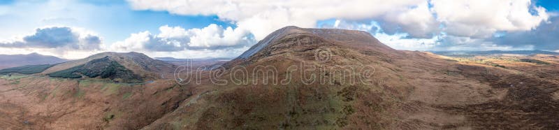Aerial View of the Muckish Mountain in County Donegal - Ireland Stock ...