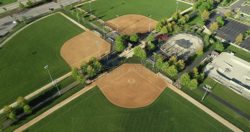 Aerial View of a Multi-use Playfield Complex Stock Video - Video of ...