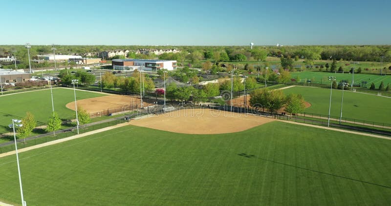 Aerial View of a Multi-use Playfield Complex Stock Video - Video of ...