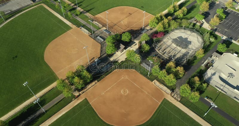 Aerial View of a Multi-use Playfield Complex Stock Footage - Video of ...