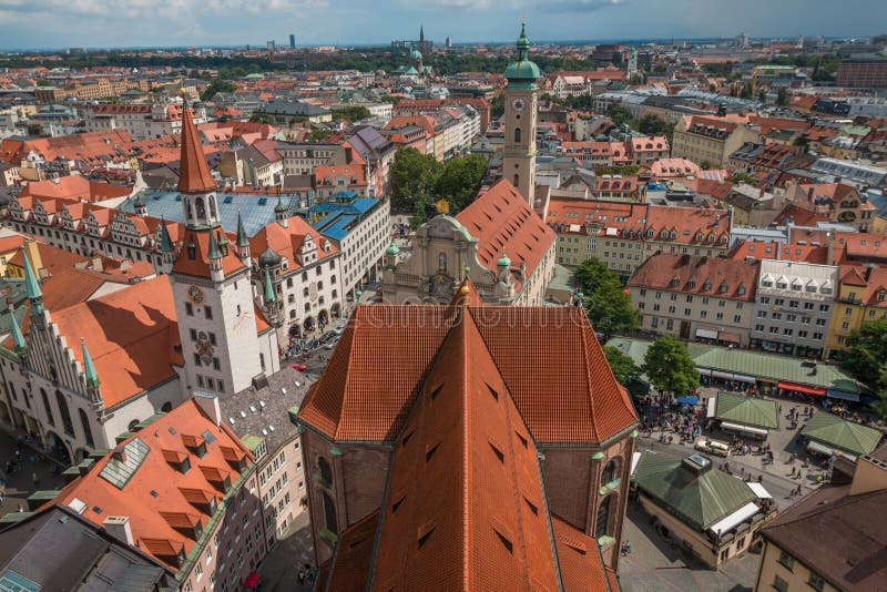 Aerial View of Munich Germany Editorial Stock Image - Image of europe ...
