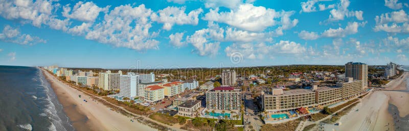 Aerial View of Myrtle Beach from the Sky, SC - USA Stock Photo - Image ...