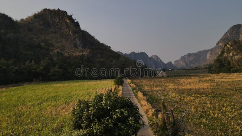 Aerial View Nature Feild Farm Mountain Stock Photo - Image of feild ...