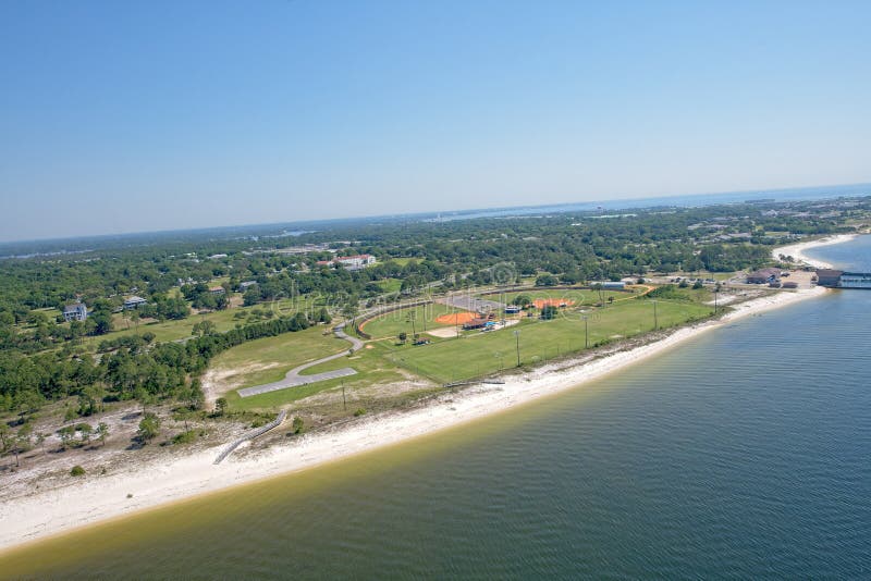 An Aerial View Of Nas Pensacola In Usa Editorial Photo Image Of Emerald Beach 148902681