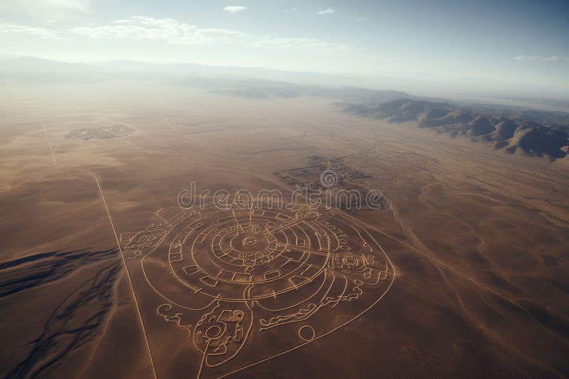 Aerial View of the Nazca Lines Ancient Geoglyphs Stock Illustration ...