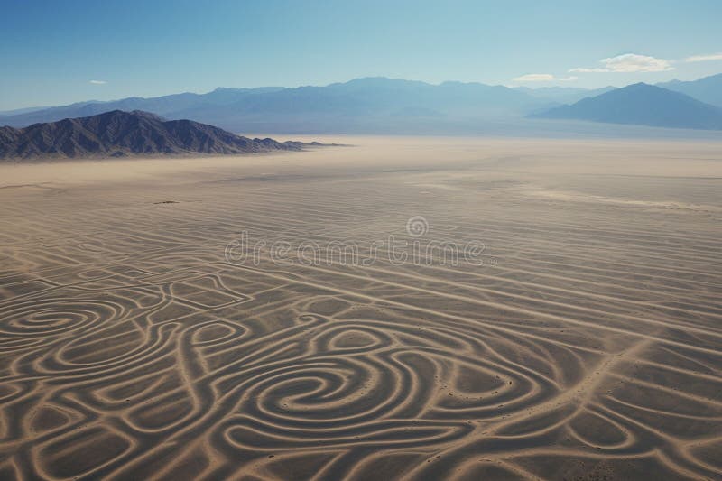 Aerial View of the Nazca Lines Ancient Geoglyphs Stock Illustration ...