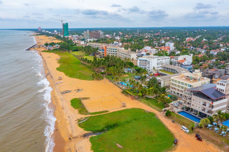 Aerial View of Negombo Beach in Sri Lanka Editorial Stock Image - Image ...