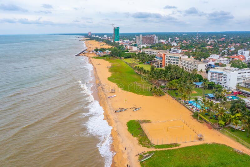 Aerial View of Negombo Beach in Sri Lanka Stock Image - Image of ...