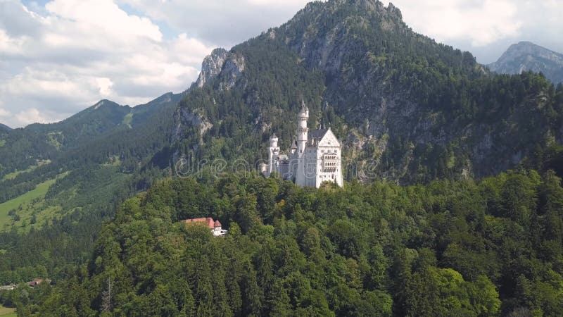 Aerial of the Neuschwanstein Castle in Germany, a Popular Destination ...