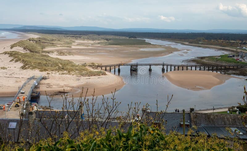 Aerial View of the New Bridge Under Construction before the Old Bridge ...