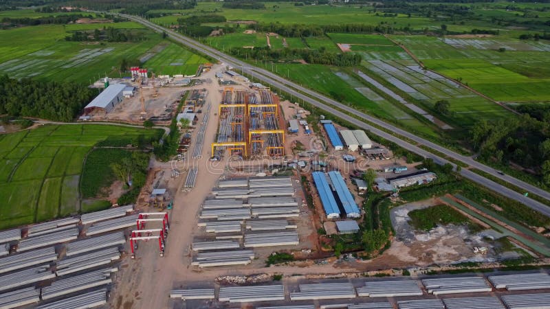 Aerial View of a New Road Development or Highway Under Construction ...