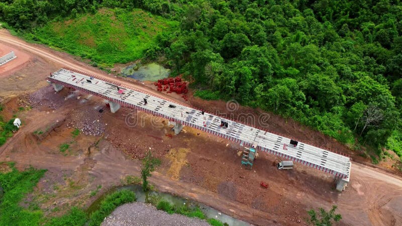 Aerial View of a New Road Development or Highway Under Construction ...
