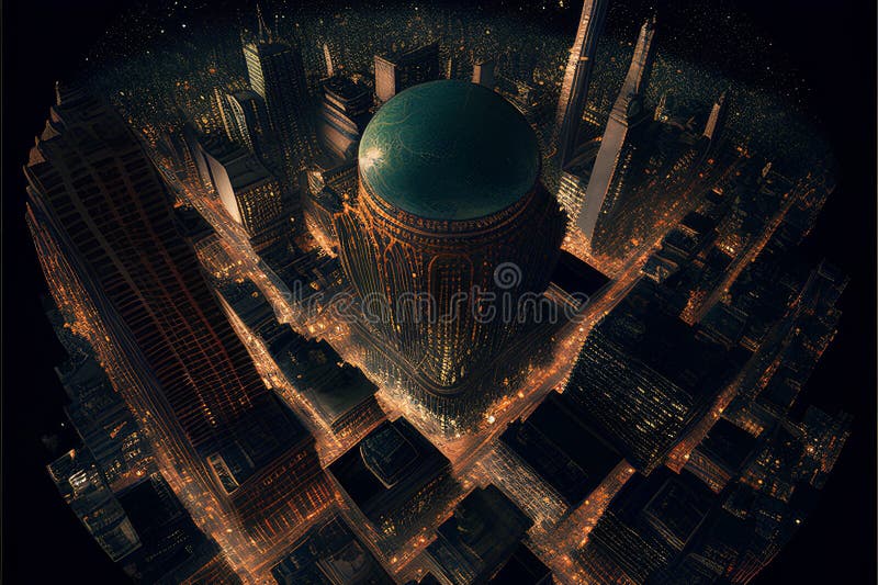 Aerial View of a Container Ship in the Ocean. 3d Rendering Stock Image ...