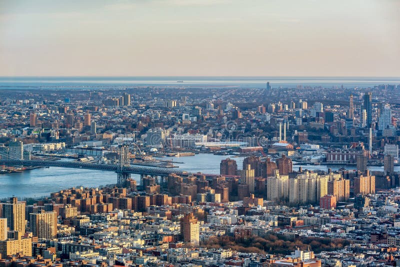 Aerial View of New York City Skyline Stock Image - Image of city ...
