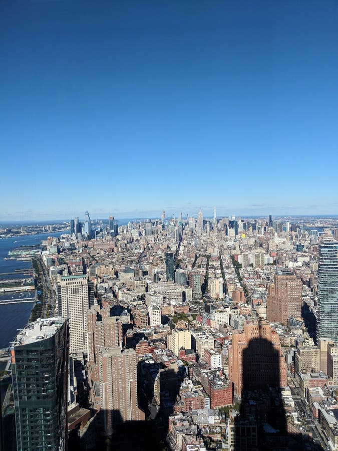 An Aerial View of New York City Skyline Stock Image - Image of aerial ...
