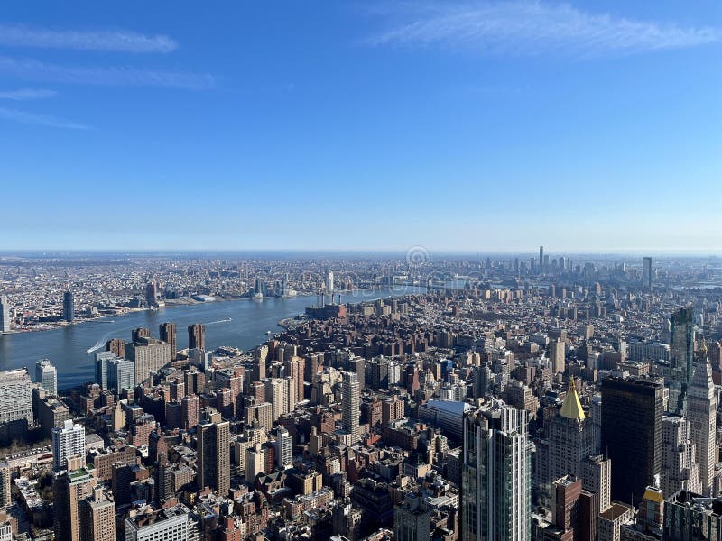 Aerial View of the New York Cityscape Stock Photo - Image of urban ...