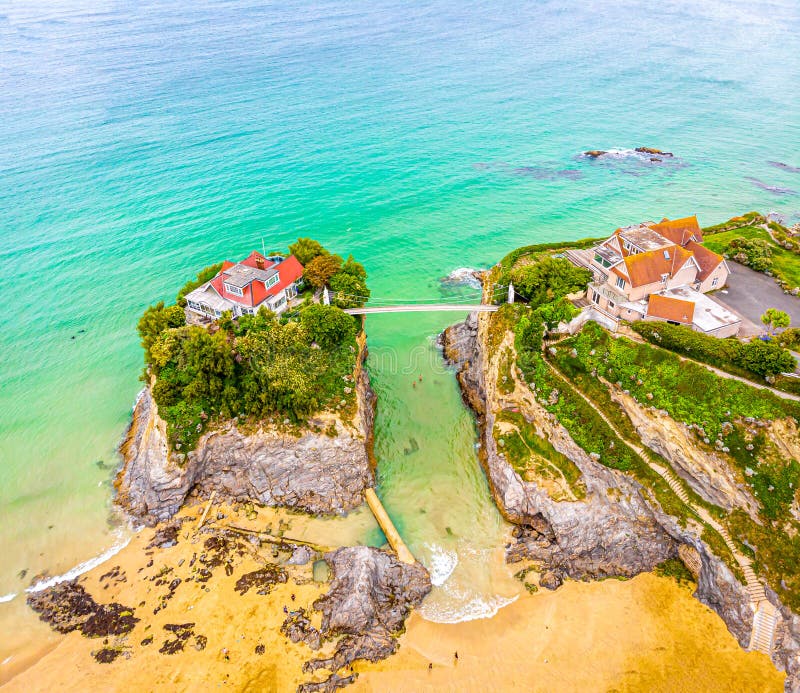 Aerial View of Newquay in Cornwall Stock Photo - Image of england ...