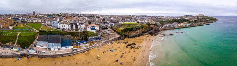 Aerial View of Newquay in Cornwall Editorial Photography - Image of ...
