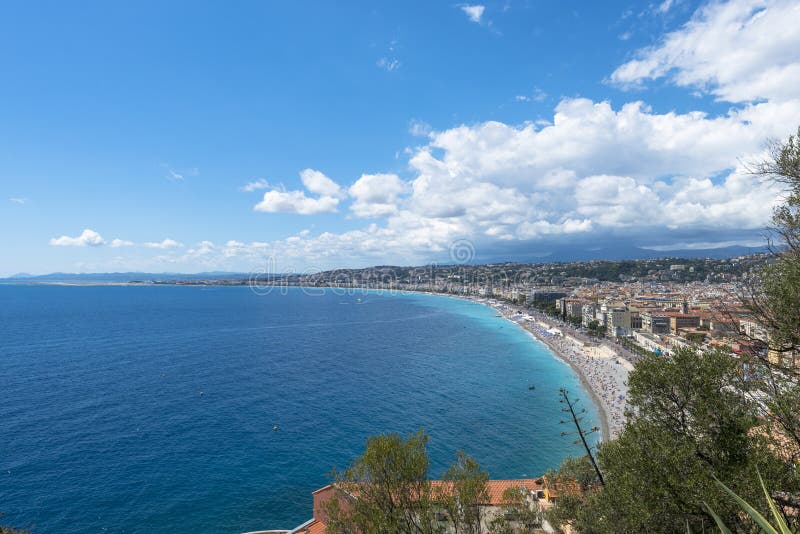 Aerial view of Nice coast stock photo. Image of vacations - 39984112