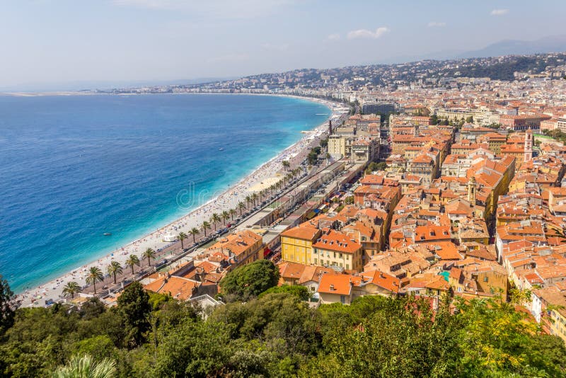 Aerial view of Nice stock image. Image of ocean, city - 200768105