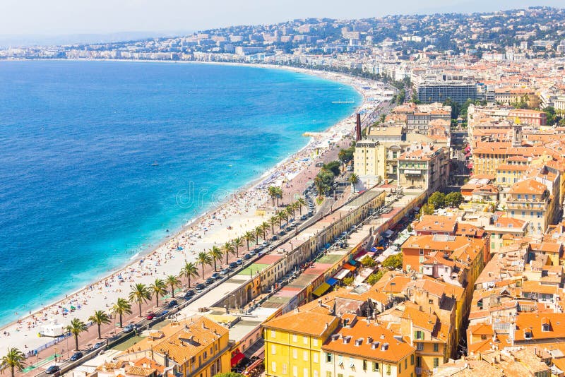 Aerial View of Nice, France Stock Image - Image of coastline, aerial ...