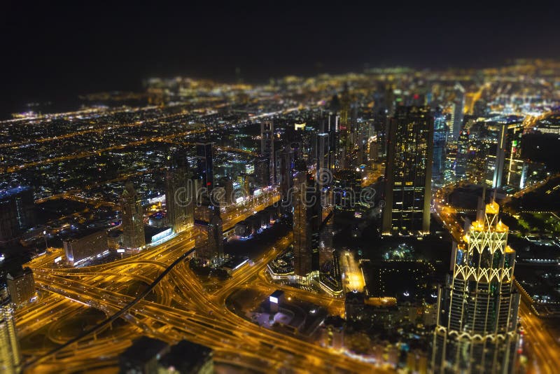 Aerial view of night city stock image. Image of inspiration - 153612179