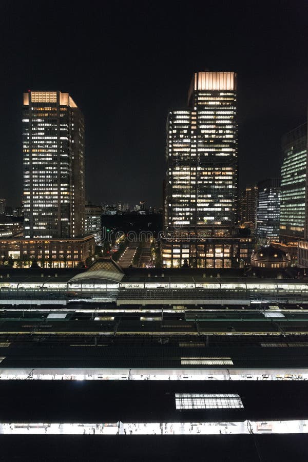 Aerial-view at Night, Tokyo, Japan Stock Image - Image of asian ...