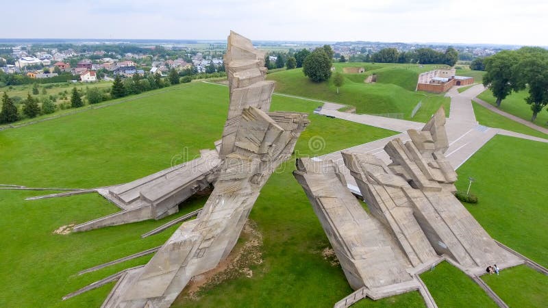 Aerial View of Ninth Fort, Kaunas - Lithuania Editorial Photography ...