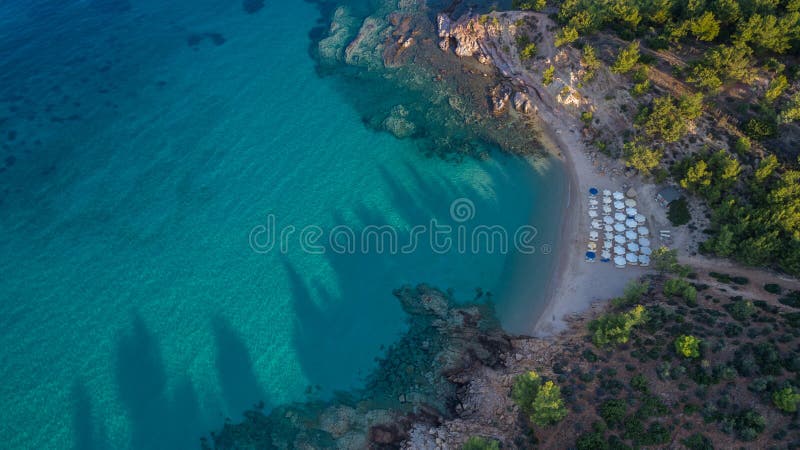 Notos Beach. Thassos Island, Greece Stock Photo - Image of mountain ...
