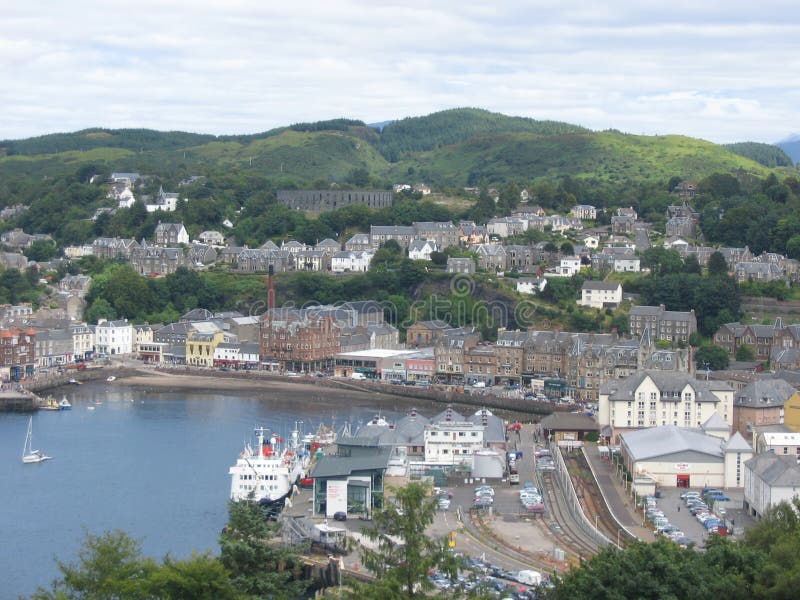 Aerial View of Oban, Scotland Stock Image - Image of view, shore: 566169