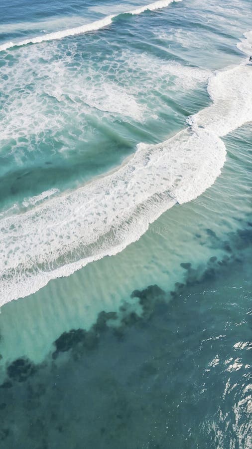 Aerial View of the Ocean in Calm and the Waves are Small Stock Image ...